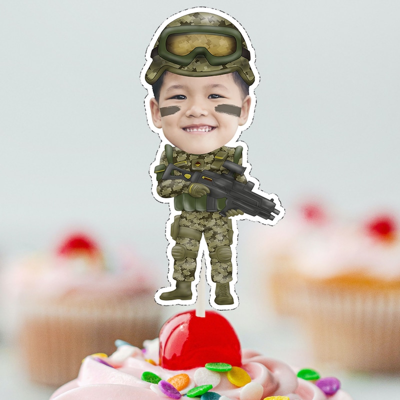 Army Cupcake Toppers - Etsy