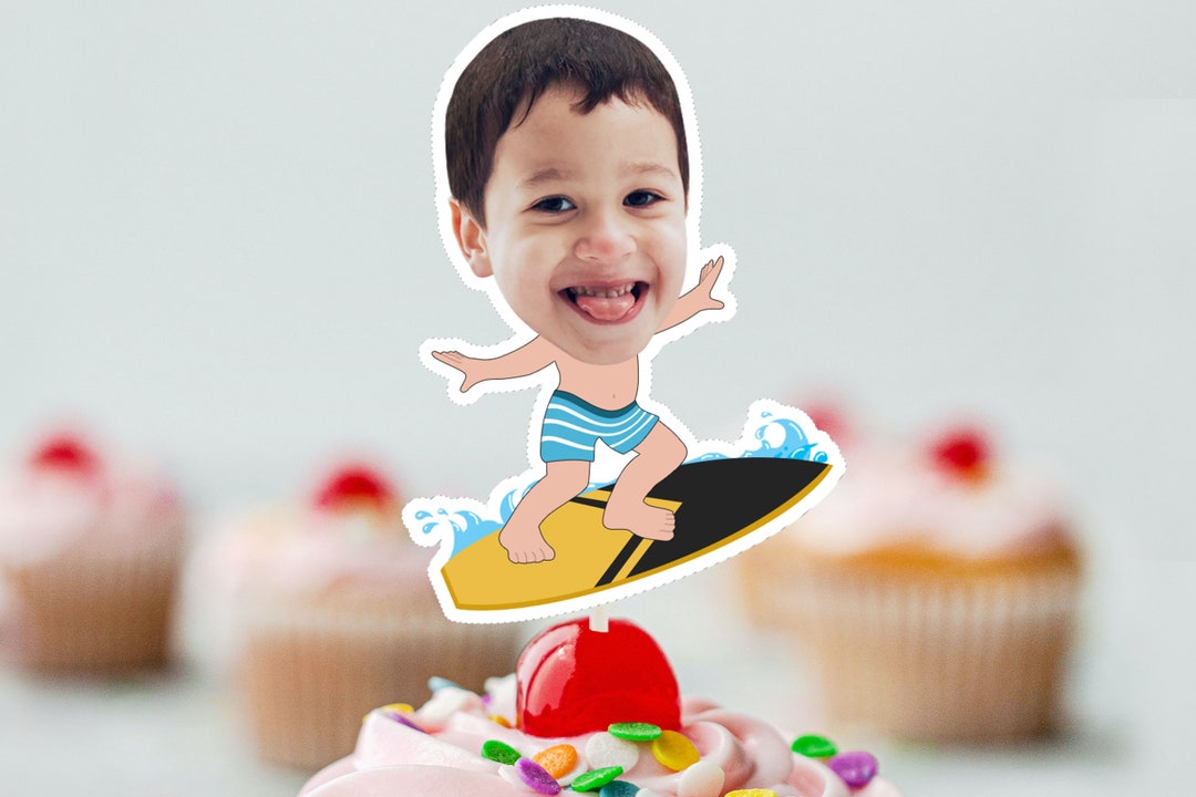 SURFER Cupcake Topper (DIGITAL FILE) , Printable Cupcaketopper ...