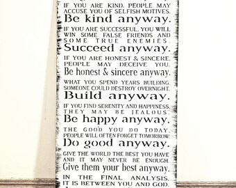 Be Kind Anyway | Etsy