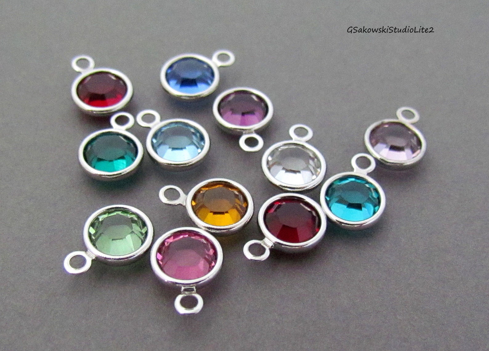 Add on Swarovski Crystal Channel Birthstone Charm - Etsy