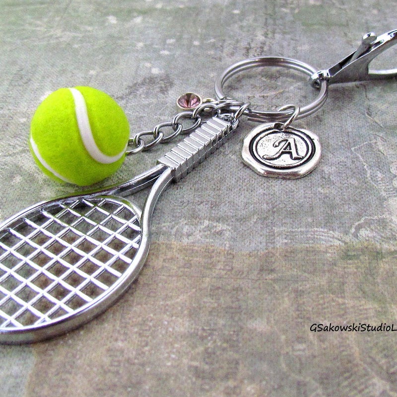 Tennis Key Chain - Etsy