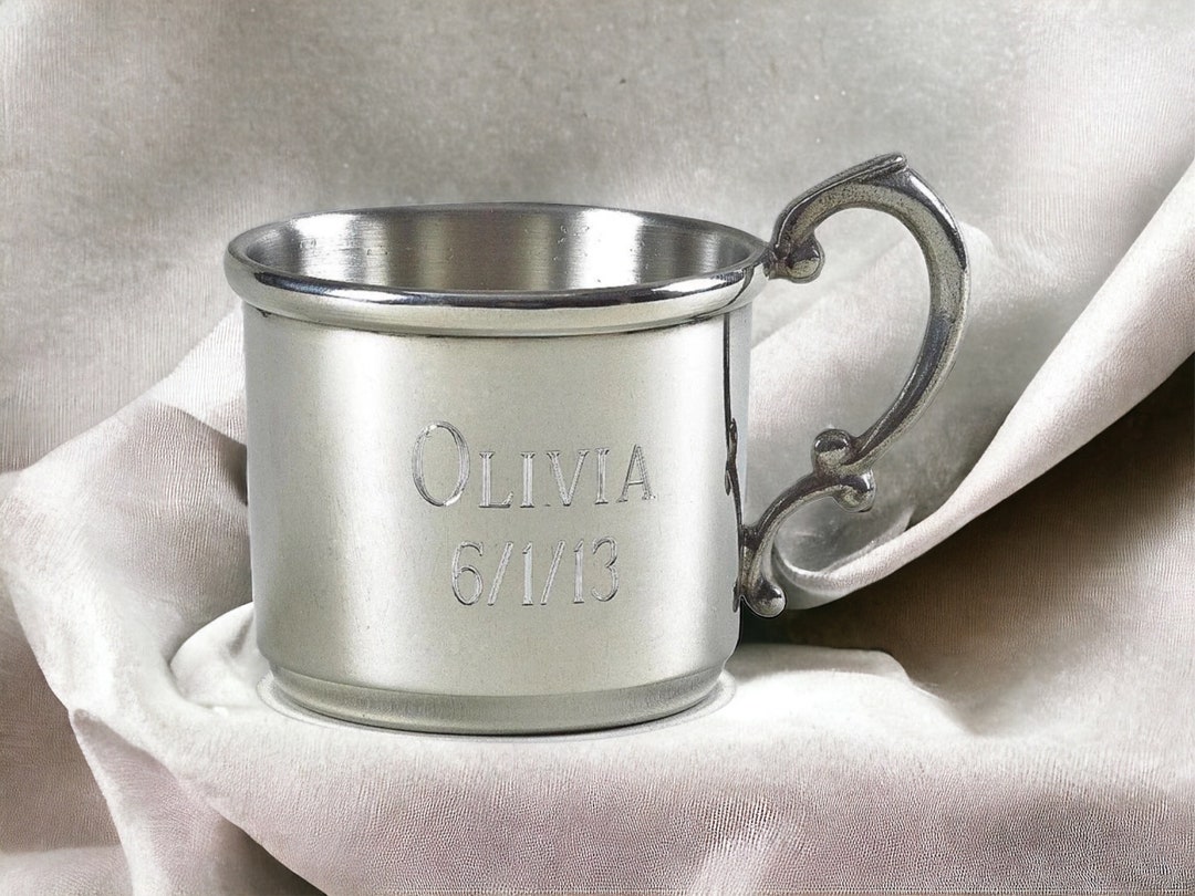 Custom Pewter Baby Cup Engraved Free - Etsy