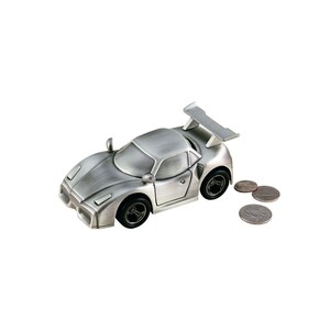 Personalized Sports Car Coin Bank Piggy Bank Pewter Finish Custom ...