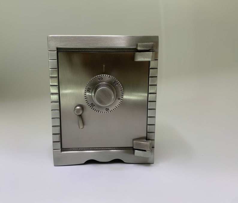 Personalized Vault Shaped Piggy Bank Pewter Finish - Etsy