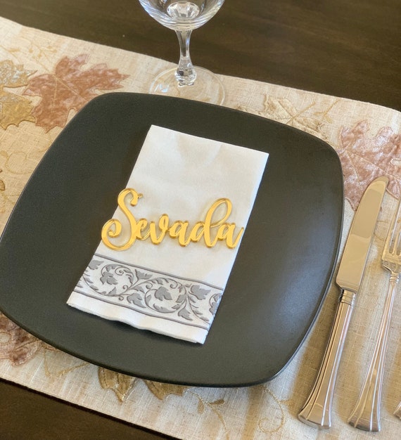 Custom Acrylic Name Plate Name Tag Seating Place Card - Etsy