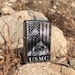 Custom Engraved USMC Marine Corps Brushed Silver Finish Zippo - Etsy