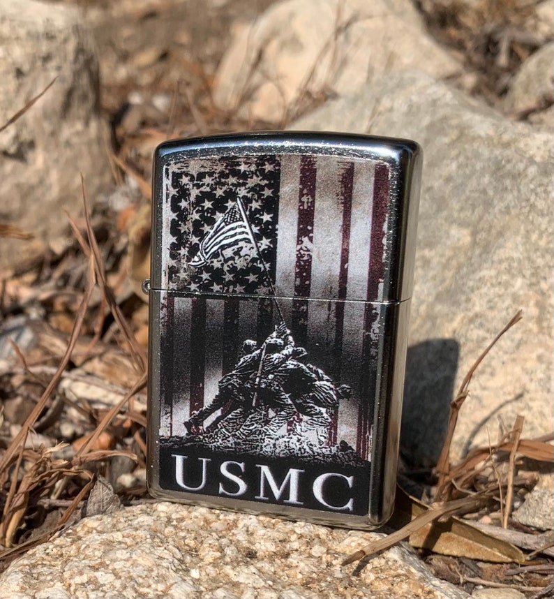 Custom Engraved USMC Marine Corps Brushed Silver Finish Zippo - Etsy