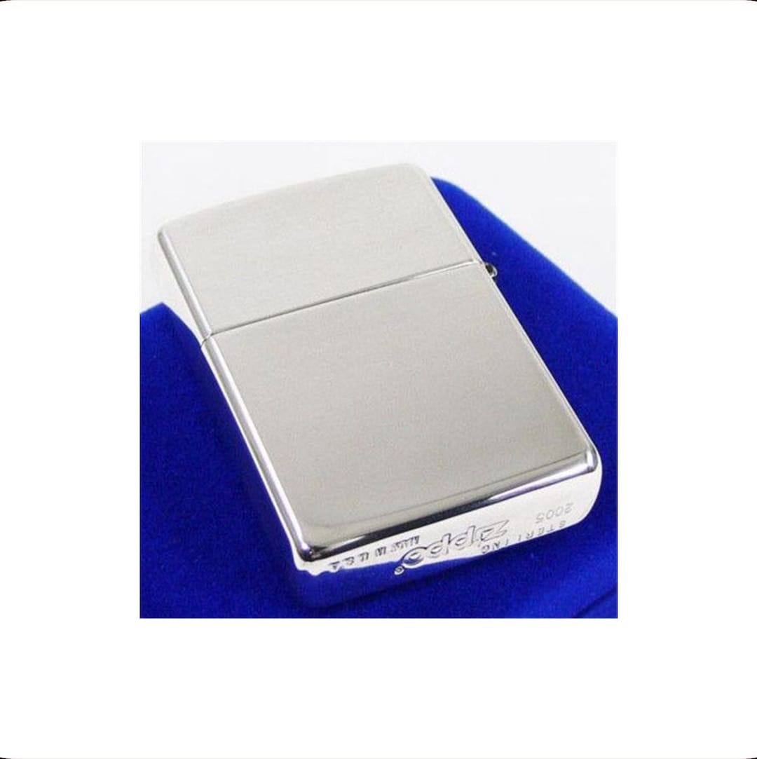Custom Engraved Sterling Silver Zippo Lighter, High Polish #15 - Etsy