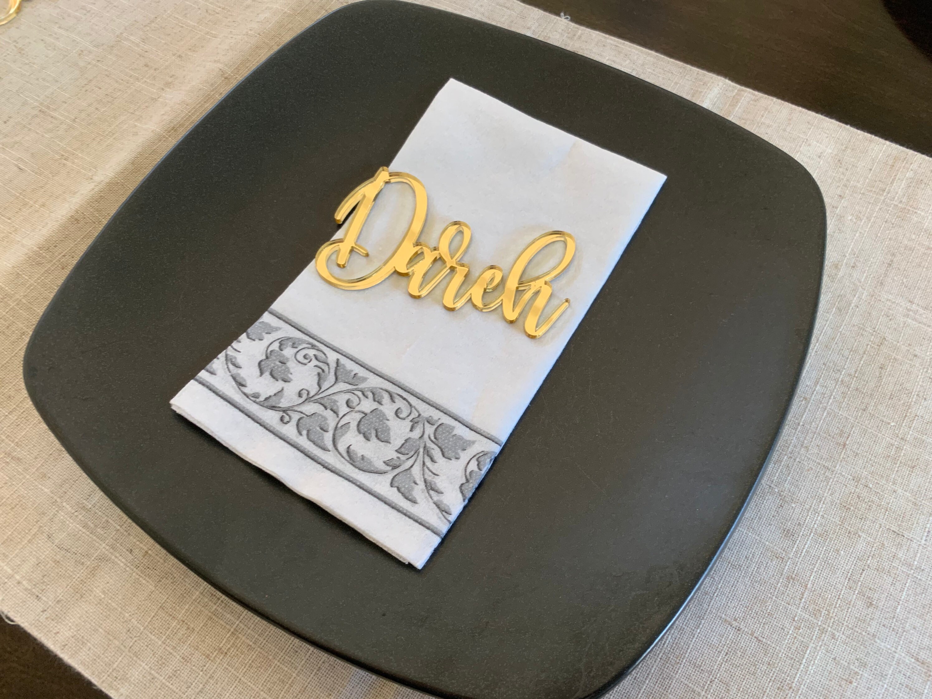 Custom Acrylic Name Plate, Name Tag, Seating, Place Card Replacement - Etsy