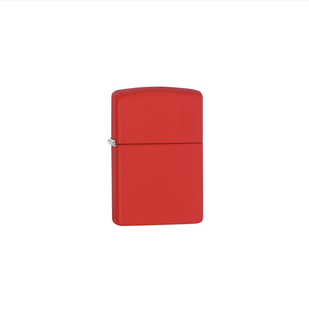 Personalized Classic Red Matte Zippo Lighter Engraved Free. A Windproof ...