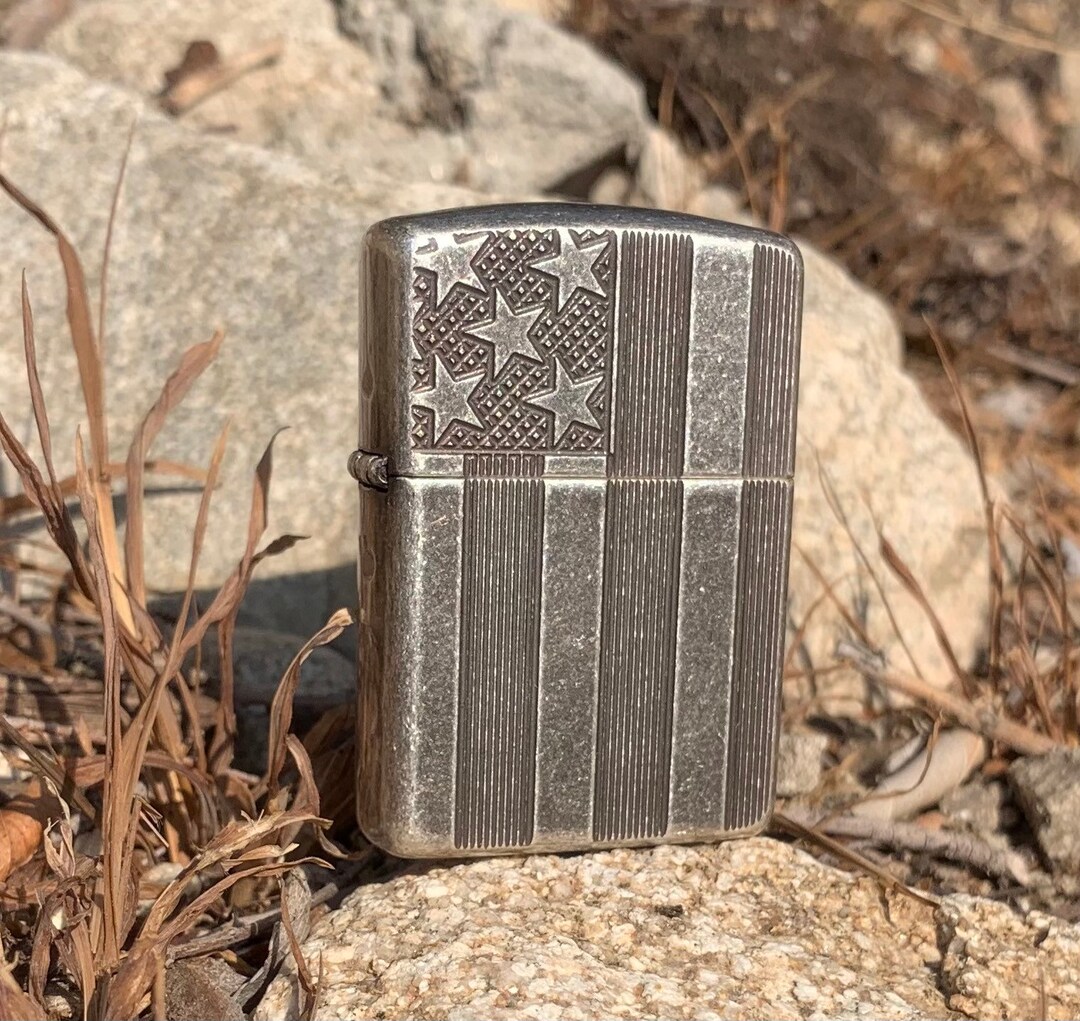 Armadura de bandera americana grabada personalizada Acabado en plata ...