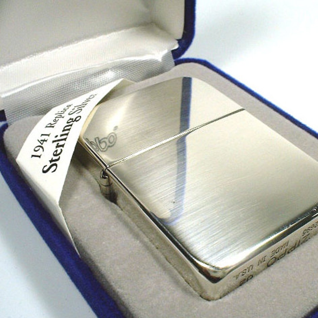 Custom Zippo Lighter 1941 Replica Polished Sterling Silver - Etsy