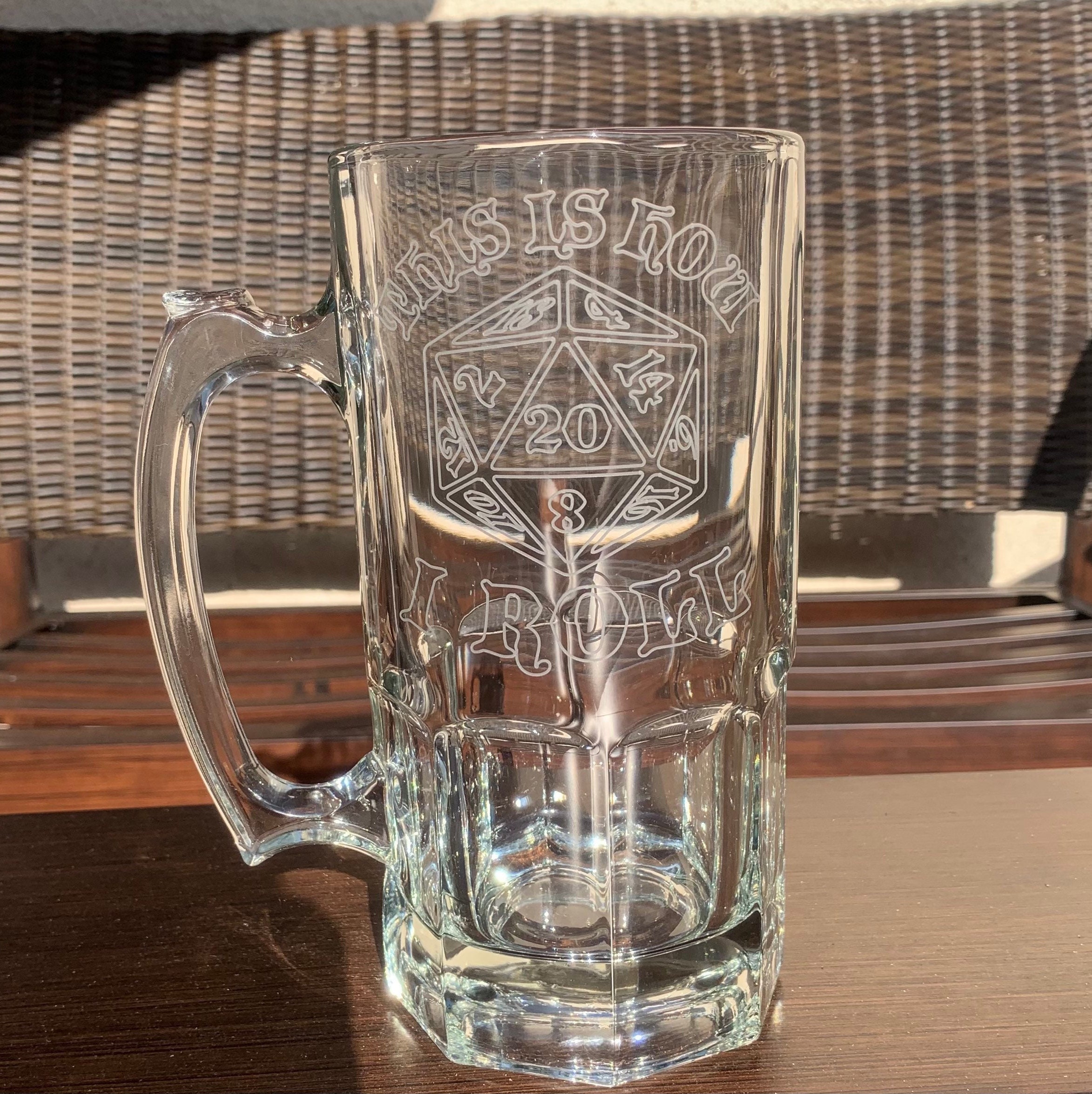 Personalized Beer Mug: Engraved 1-liter Glass Tankard - Etsy