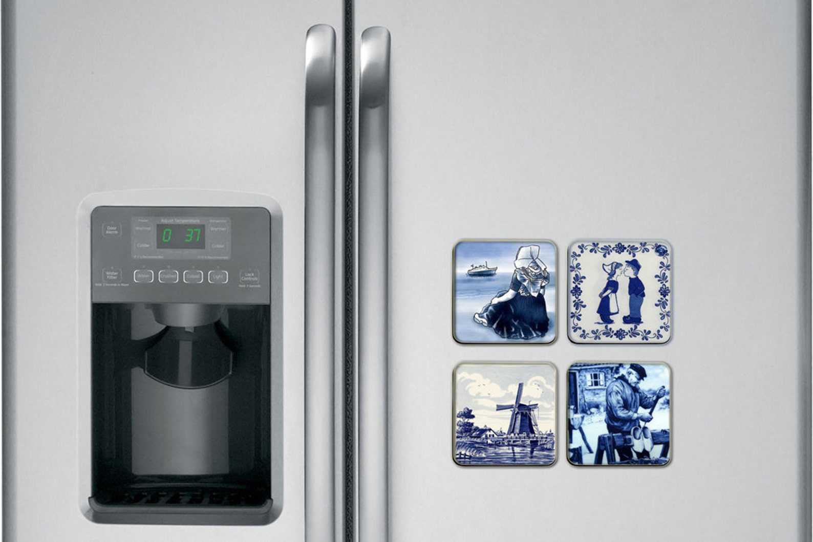 A Dutch Cultural Magnetic Coasters Including Wooden Stand Set, Coaster ...