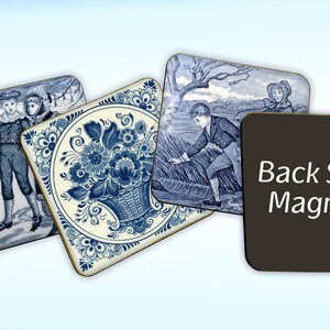 B Dutch Cultural Magnetic Coasters Including Wooden Stand Set, Coaster ...