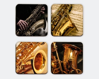 Magnetic Coasters Including Wooden Stand Set Piano Style A | Etsy