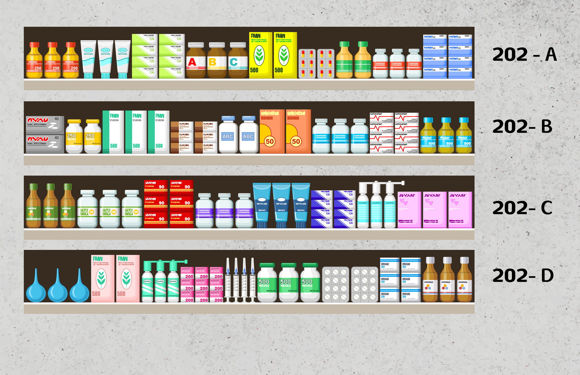 Vinyl Stickers for Stairs Inspired by Shelves of Supermarket Products ...