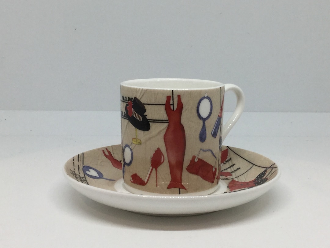 Christopher Vine Design Demi-tasse Coffee Cup and Saucer - Etsy