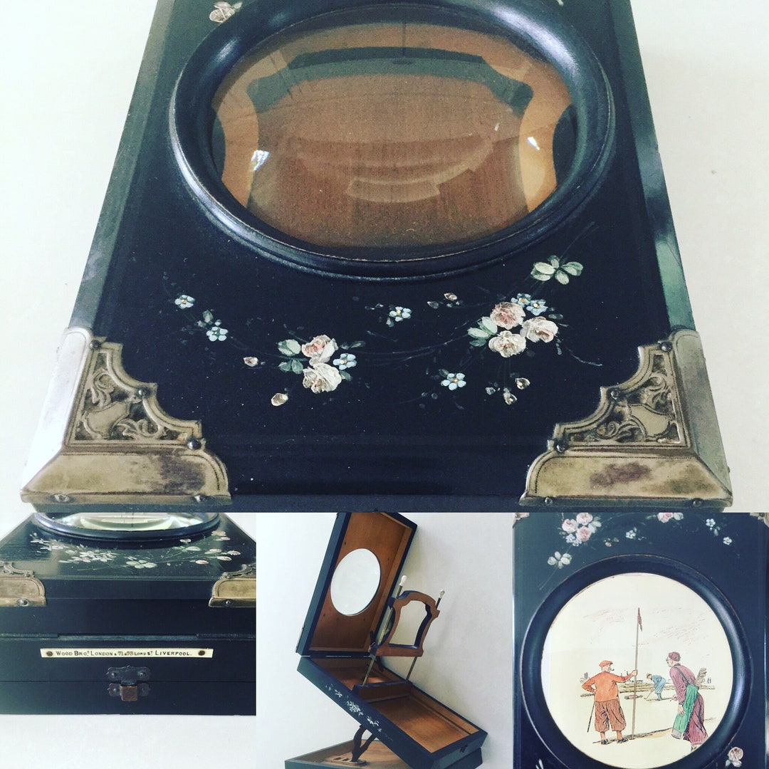 Antique Victorian Picture Magnifying Box - Etsy