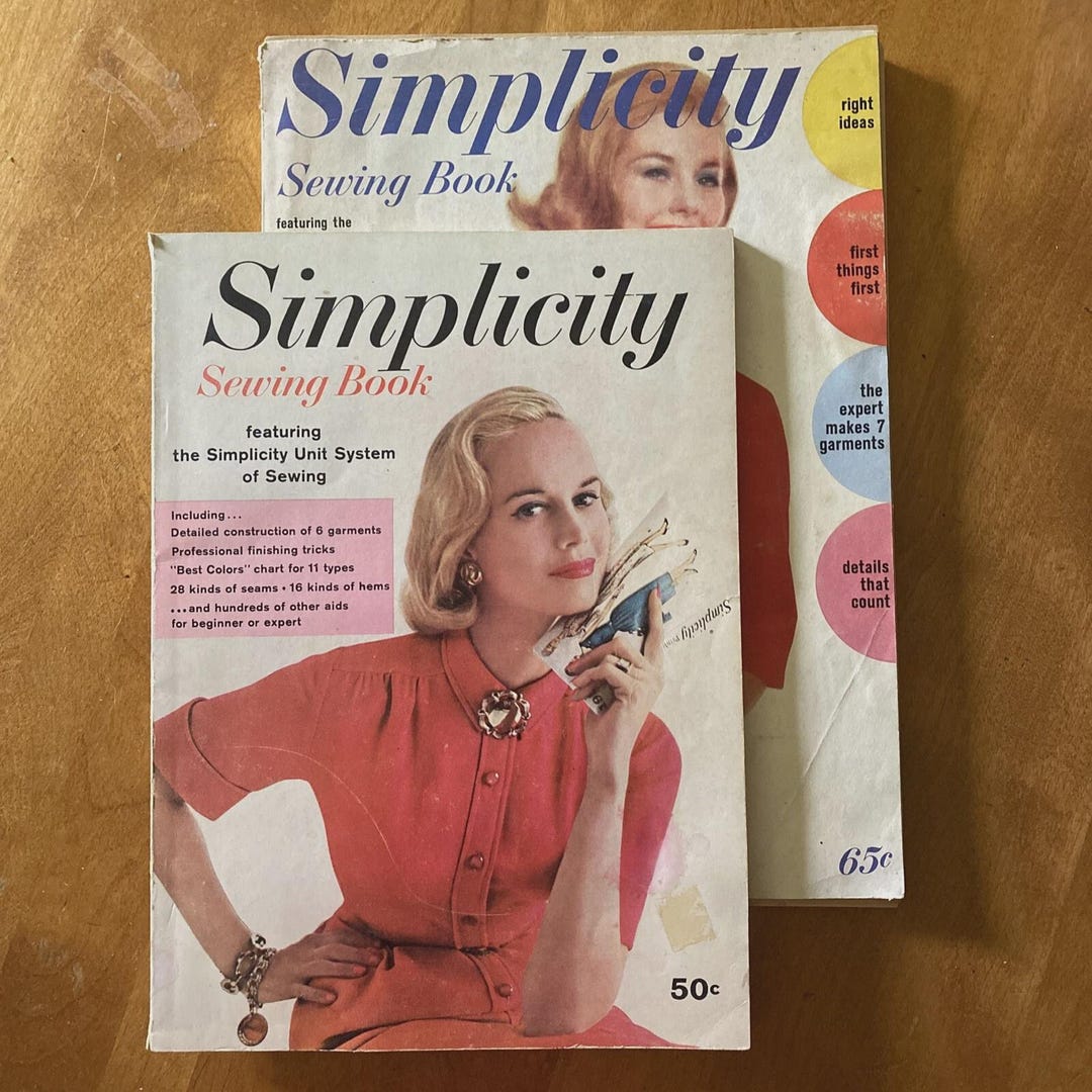 1958 & 1962 Simplicity Sewing Book Simplicity Unit System of Sewing ...