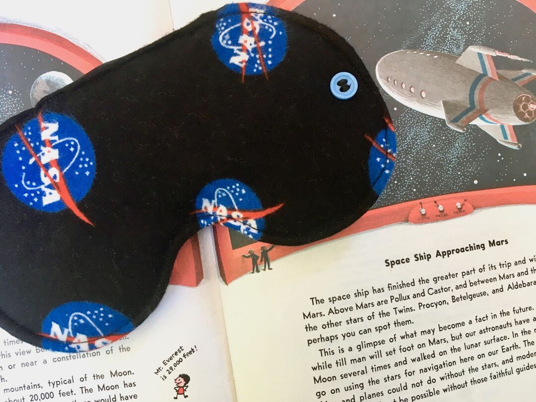 NASA Sleep Mask: Soft Flannel Travel Blindfold - Etsy
