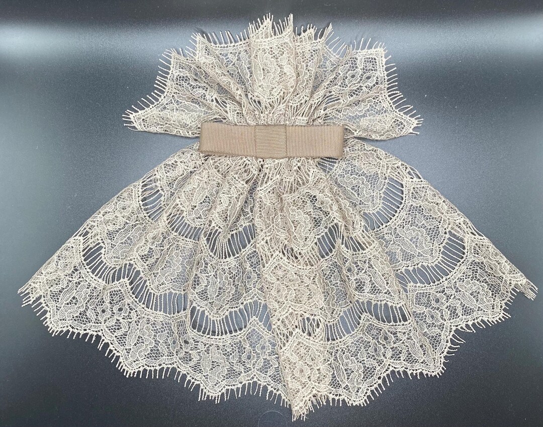 Taupe Lace Hair Doily With Grosgrain Ribbon Bow - Etsy