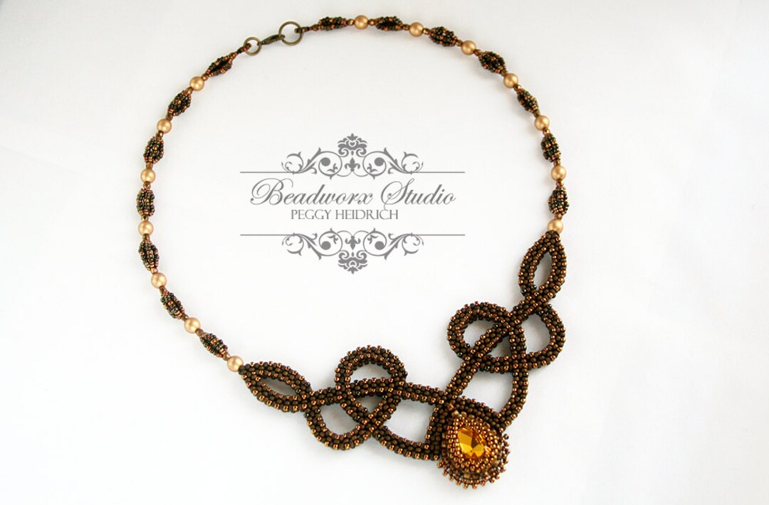 Noble Knot Necklace, Collier, PDF Threading Instructions, DIY, Jewelry ...