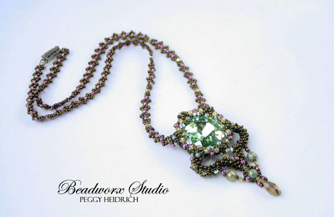 Solange Necklace With Pendant, PDF Threading Instructions, DIY, Jewelry ...