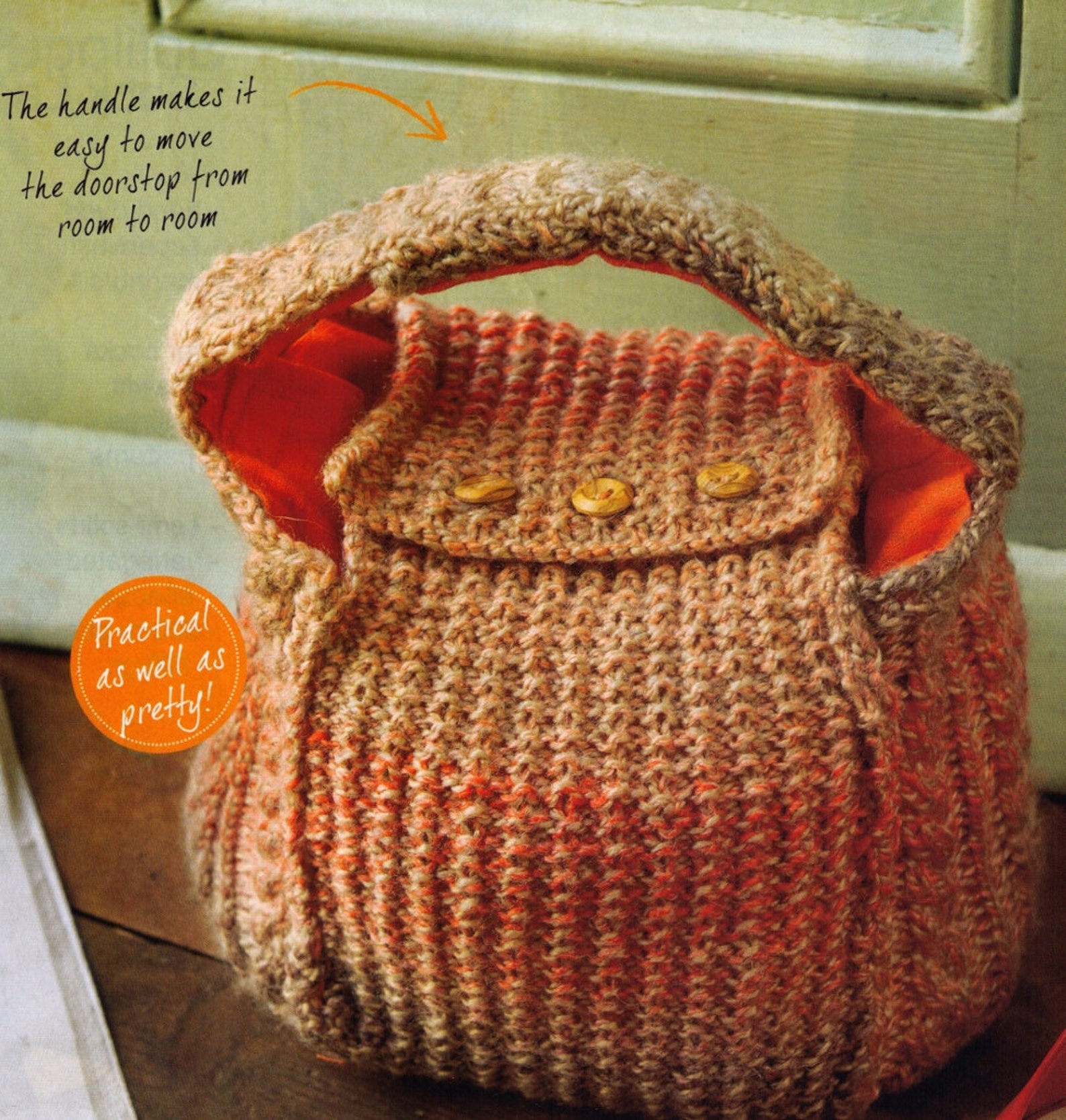 Winter Handbag Cable Aran Shaped Door Stop Stopper Retro Style 4 Your ...