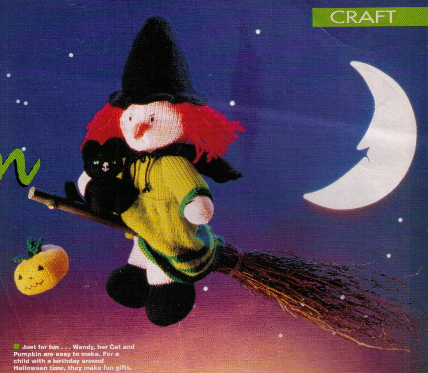 Halloween 'WENDY the Witch' Pumpkin & Cat Cute - Etsy