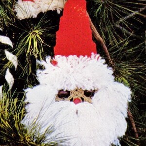 Vintage 70s Macrame Christmas Santas Wreaths Candy Canes Tree ...