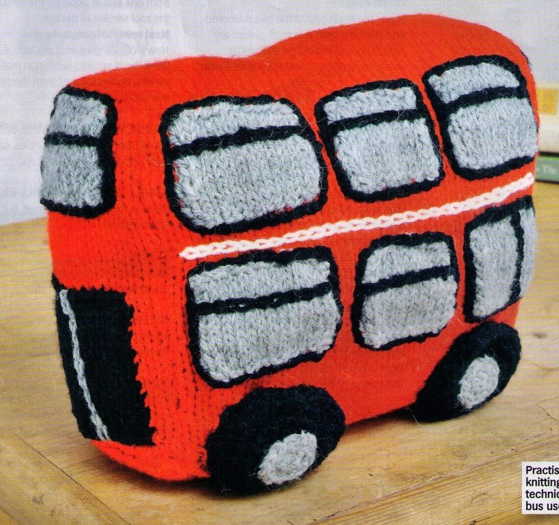 London Double Decker Bus Wheels on the Bus Cushion Retro Style 4 Your ...