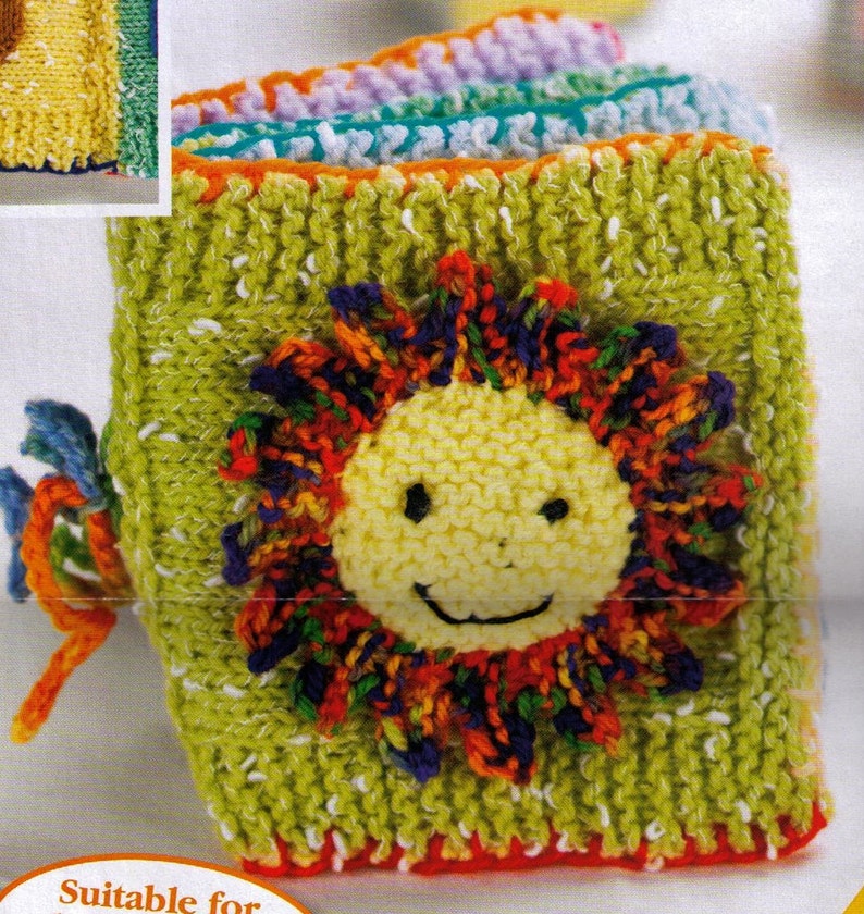 Baby's Educating Fun Activity Knitted Book Boys or Girls Gift Child's 8 ...