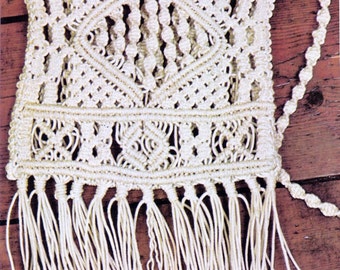 Vintage MACRAME Retro Lifestyle 70'S Fringed Shoulder | Etsy