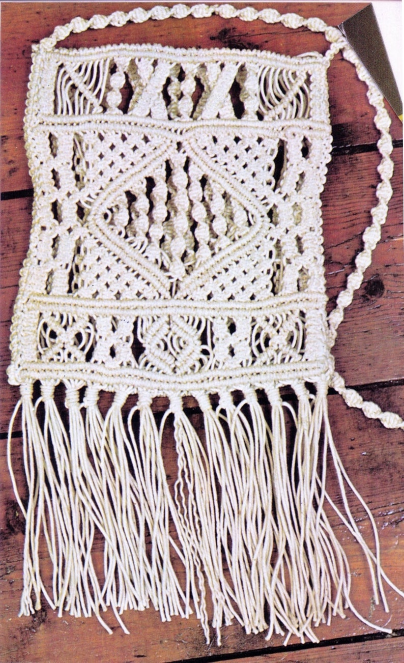 Vintage MACRAME Retro Lifestyle 70'S Hippy Shoulder Trendy Date Bag ...