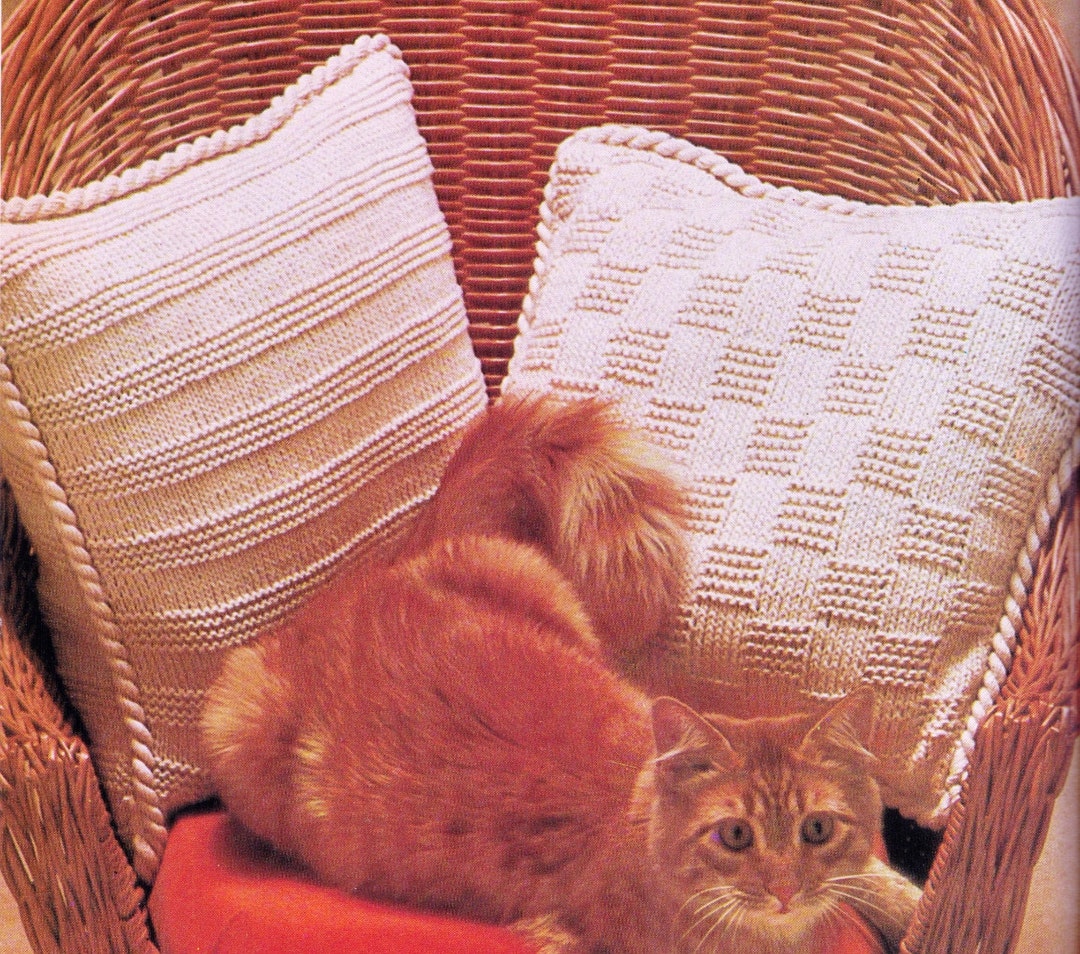 Vintage Retro Living 70S Simple Geometric Designs Cushions Set 4 ...