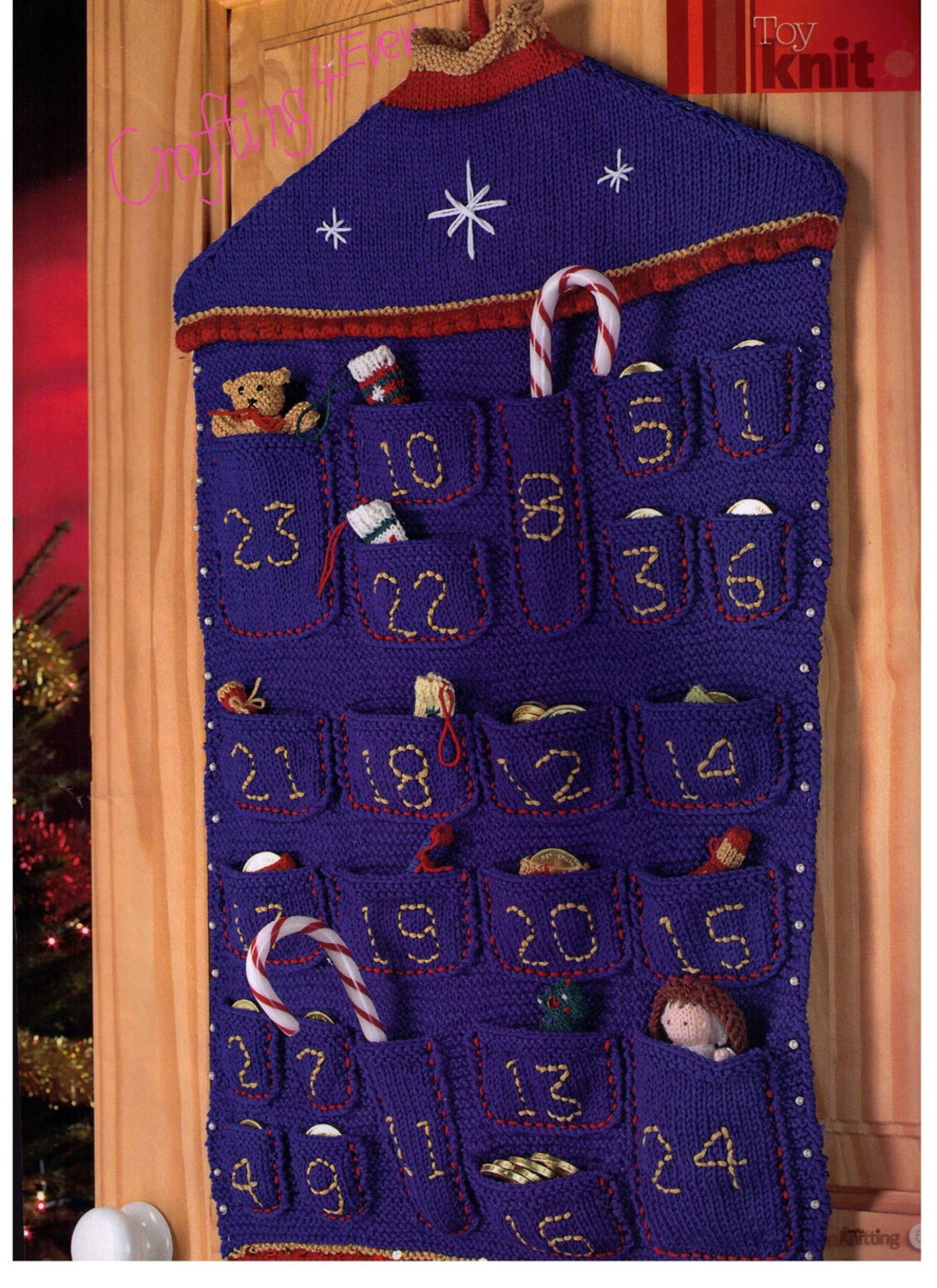 CHRISTMAS Cute ADVENT Calendar With All 24 Pockets & Toys 4 Kids -great ...