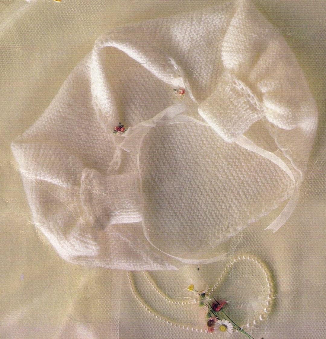 Vintage HERITAGE Newborn Babies "hug Me Tight" Cardigan Boy's & Girl's ...