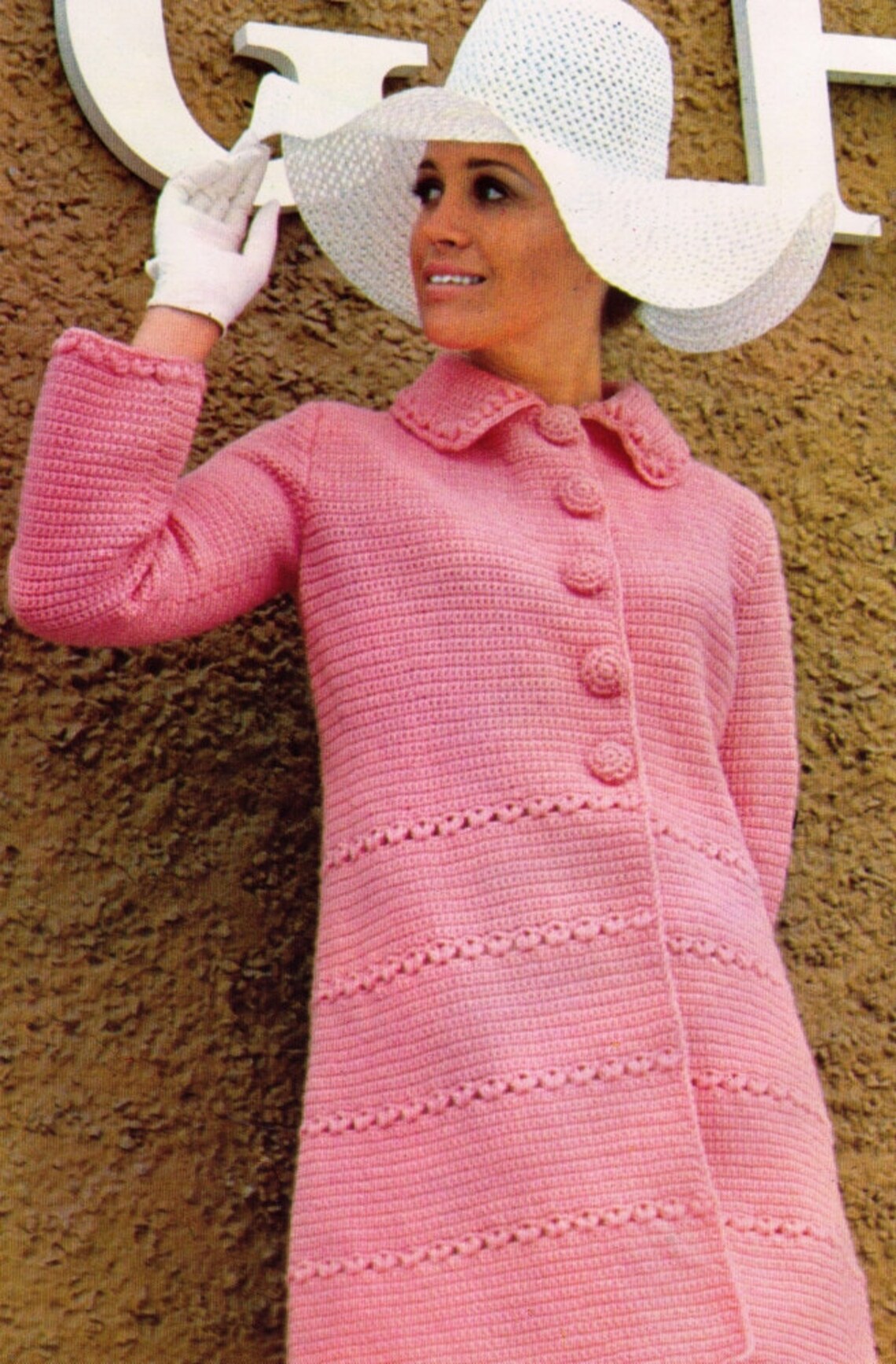 Vintage 1960's Retro Women's Winter Pink Long Jacket - Etsy