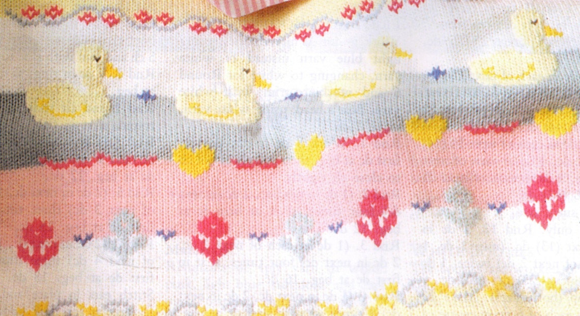 Unisex Pastel Duck Love Stripes Cute Baby Cot Blanket Pram Rug ...