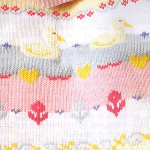 Unisex Pastel Duck Love Stripes Cute Baby Cot Blanket Pram Rug ...