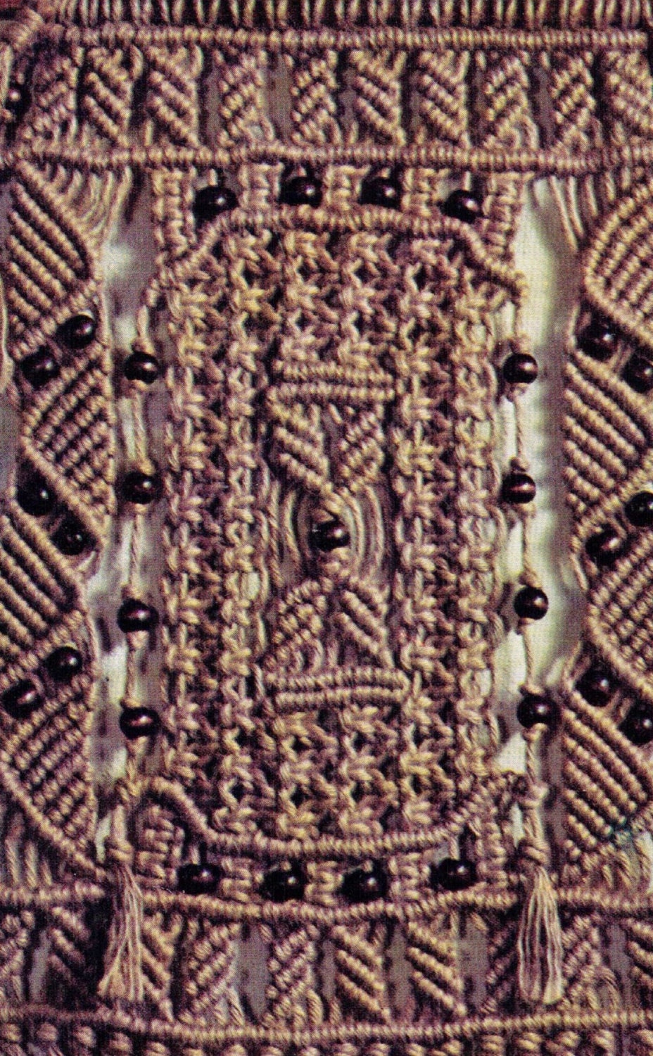 Vintage 1970s Macrame Rare Wall Hanging Rustic Ribbed Retro Decor ...