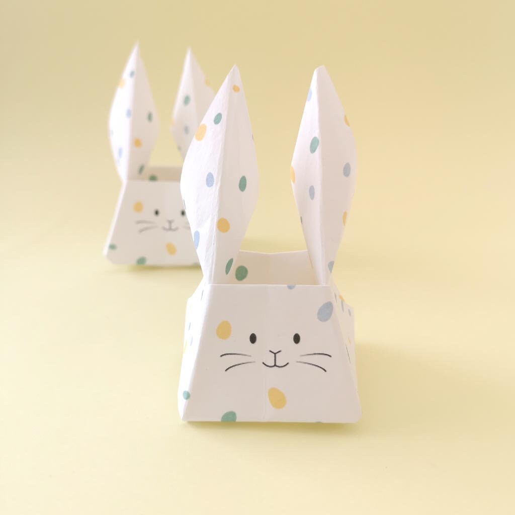 Origami Easter Rabbit Basket Instant Download DIY Easter Gift Easter ...