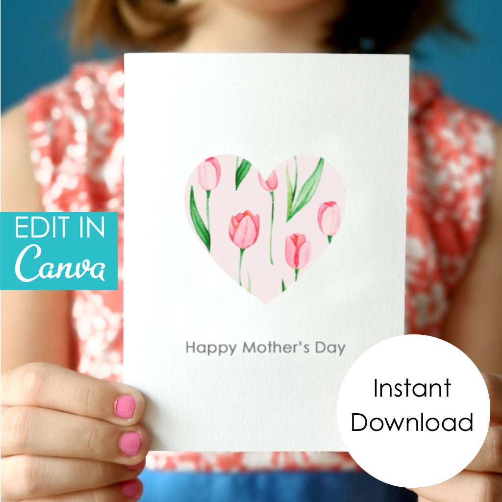 Printable Mothers Day Card for Kids Mothers Day Card Digital Download ...