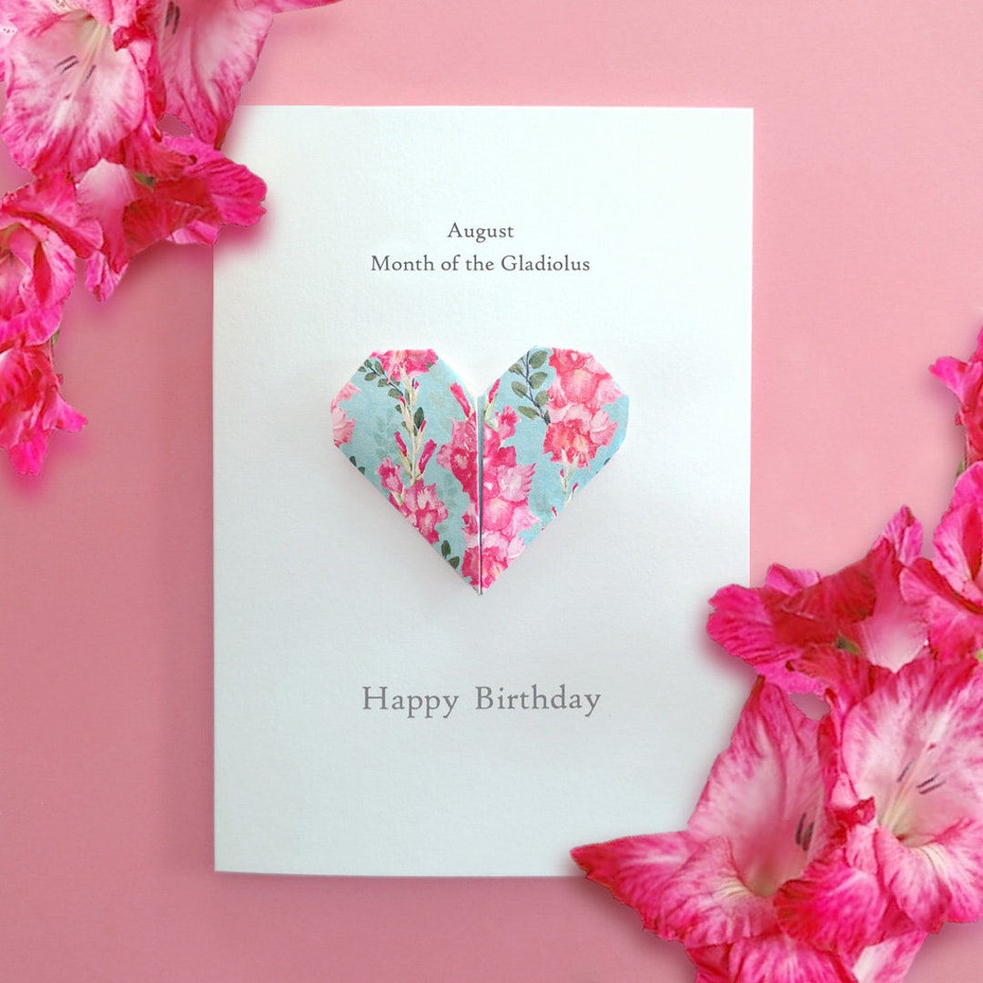 August Birth Flower Card | August Birth Month Flower Card | Birth ...