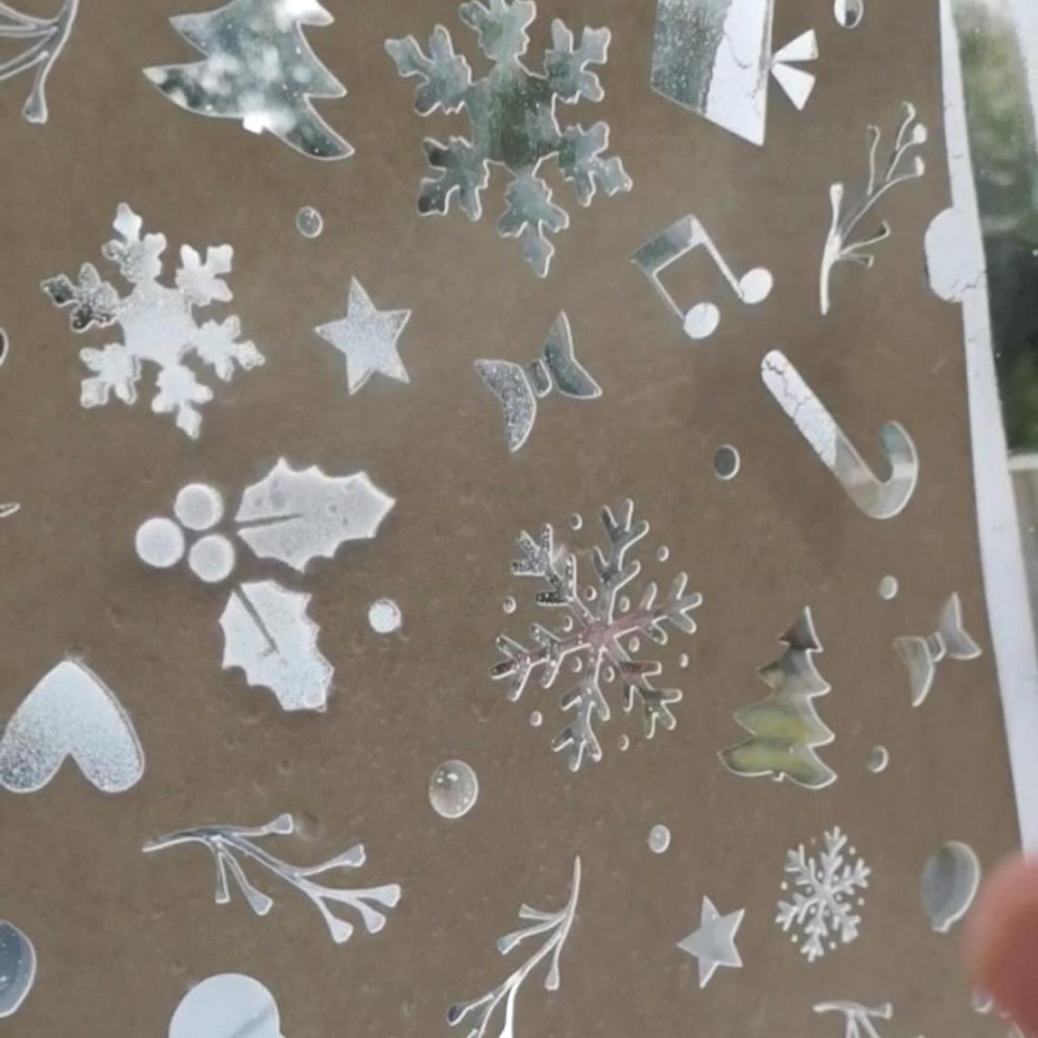 SVG Christmas Window | Cricut Festive PNG | Snow Spray Stencil | Large ...