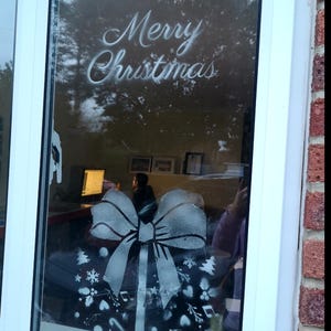 SVG Christmas Window | Cricut Festive PNG | Snow Spray Stencil | Large ...