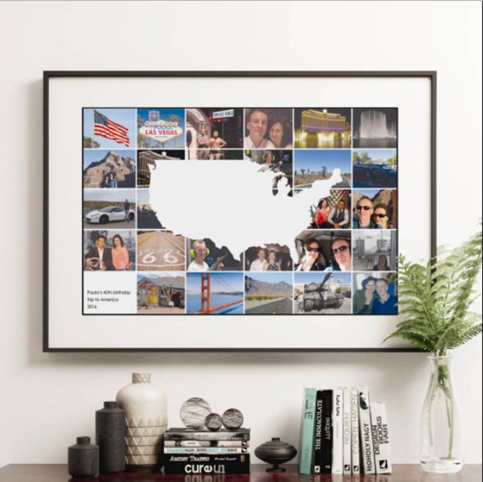 Personalised Travel Destination Photo Collage Map - Etsy