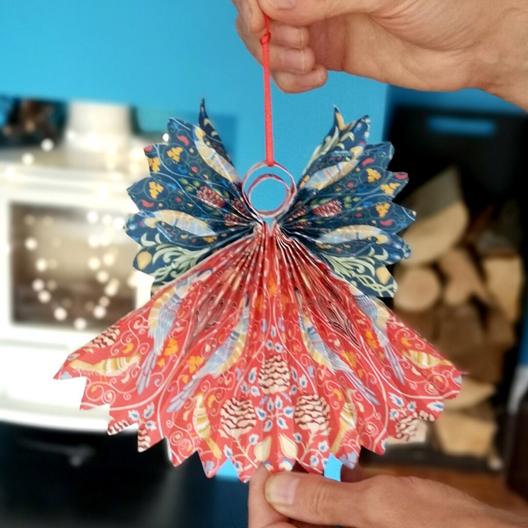 Christmas Angel Ornament | Handmade Paper Angel Decoration | Origami ...