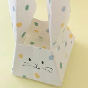 Origami Easter Rabbit Basket Instant Download DIY Easter Gift Easter ...